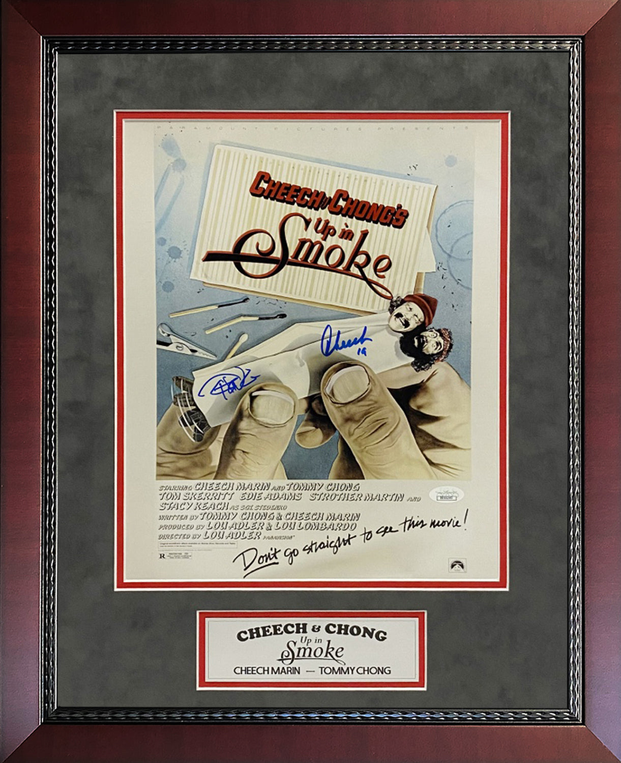 Cheech & Chong Double Autograph Print Up In Smoke Movie Artwork 16x20 ...