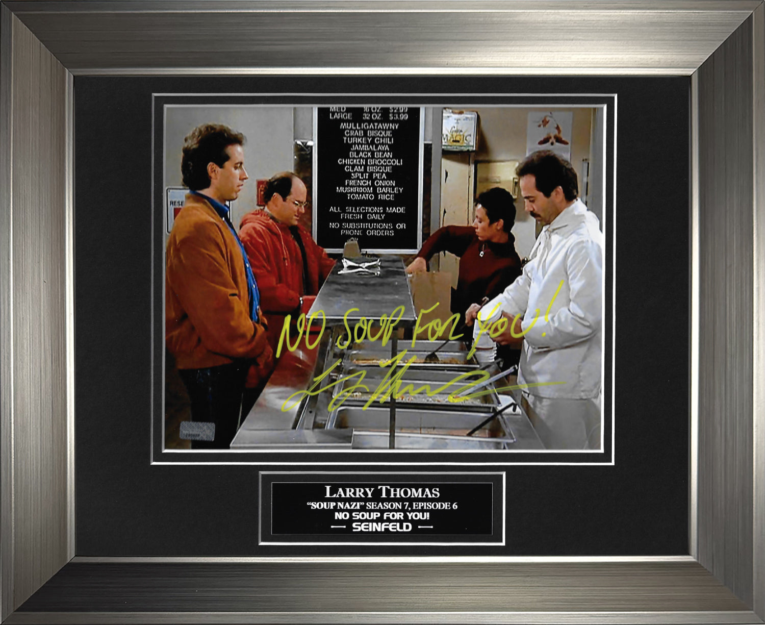 Larry Thomas Autograph Photo Seinfeld Soup Nazi 11x14 – New England Picture
