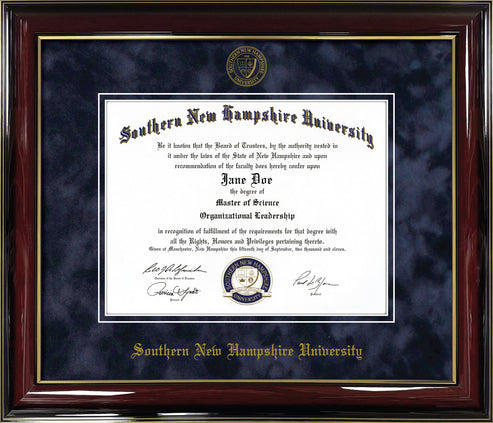 Southern New Hampshire University SNHU Diploma Frame - Officially Lice ...